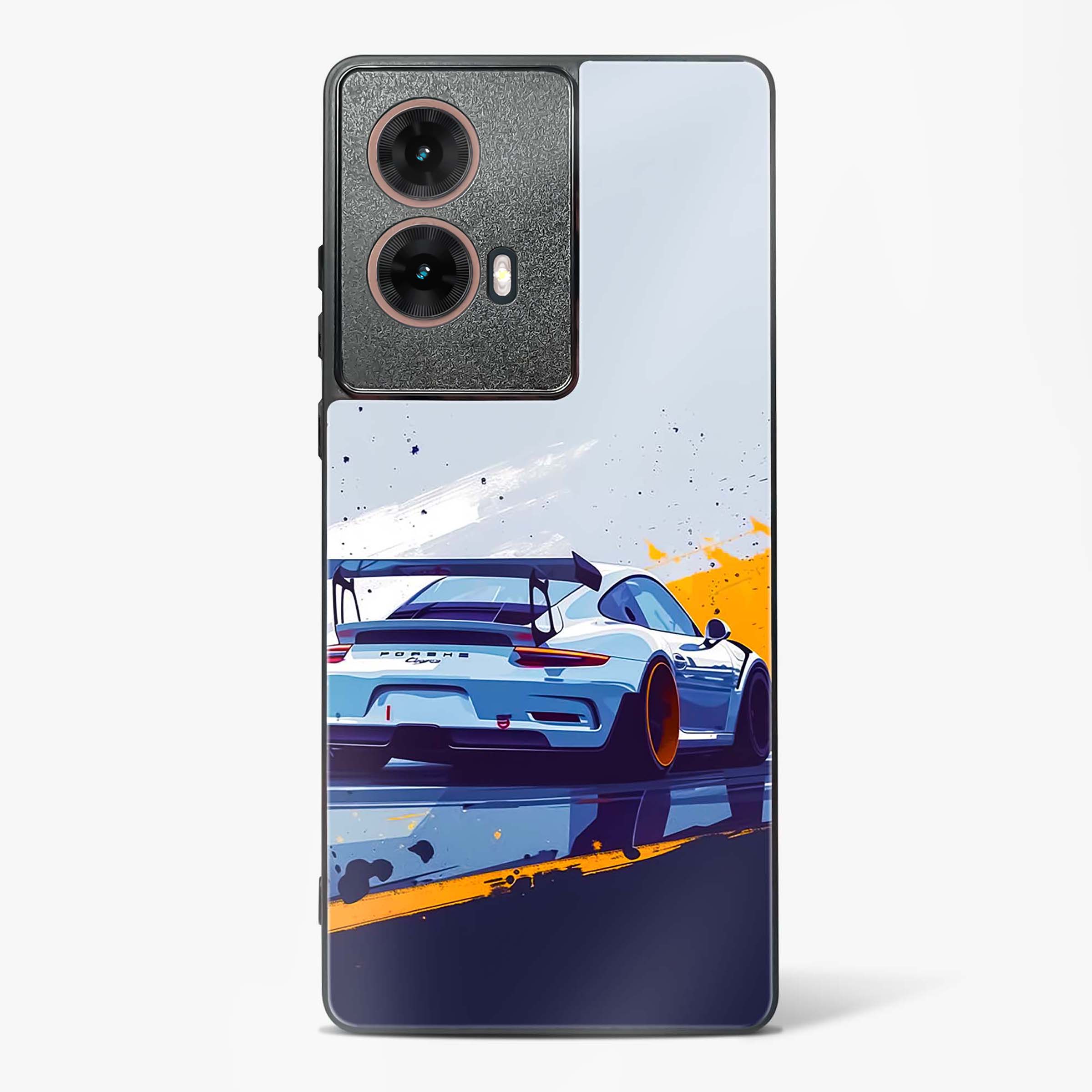 Racing Car Art Glass Phone Case-Moto G85 5G – MW Stuffs