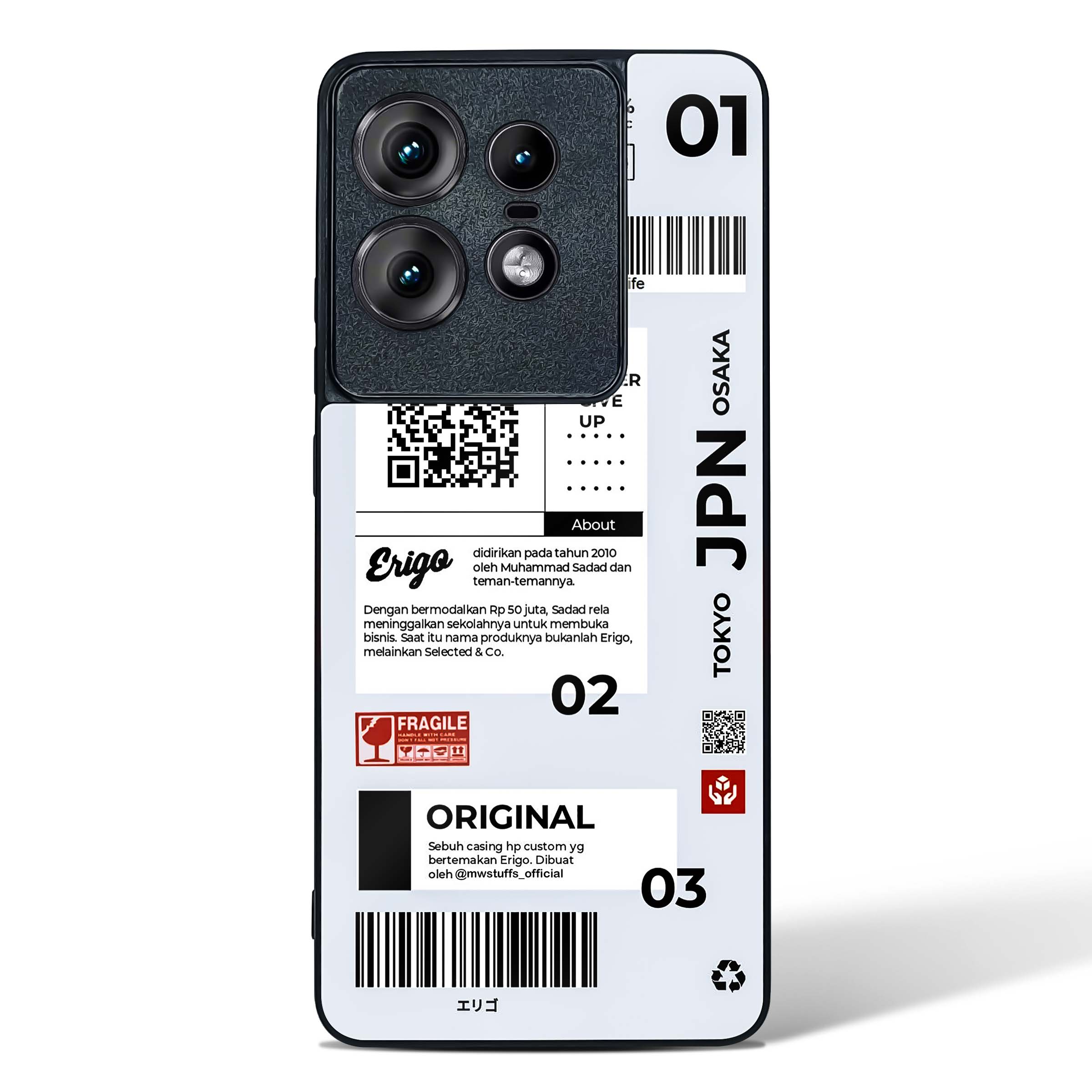 Urban Tags and Labels Glass Phone Case-Motorola Edge 50 Pro – MW Stuffs